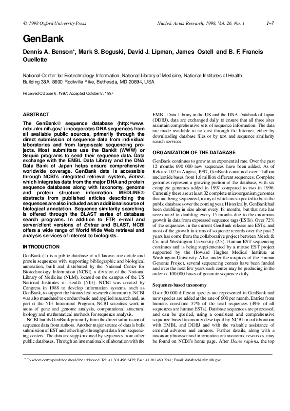 (PDF) GenBank