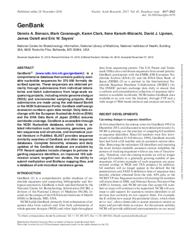 (PDF) GenBank