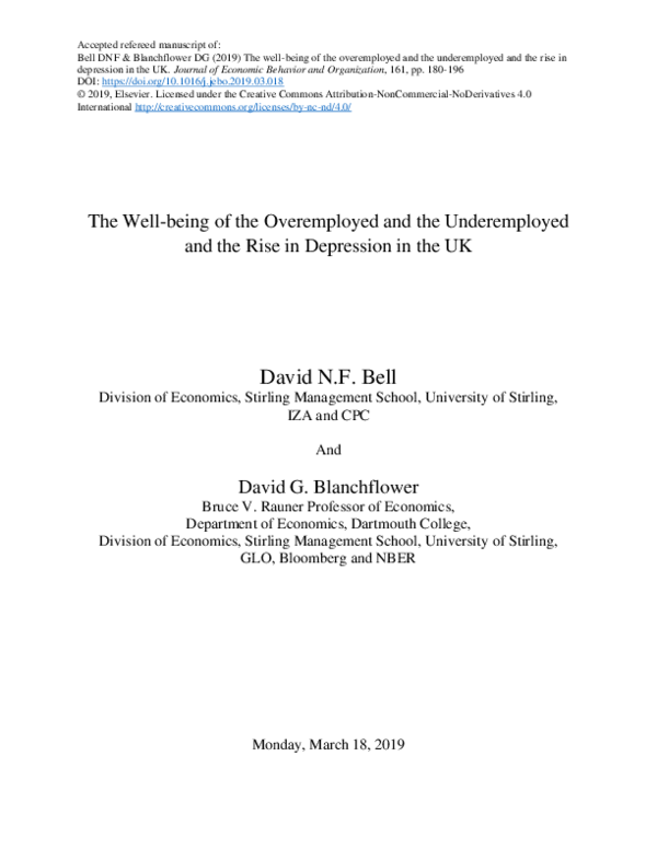 (PDF) The well-being of the overemployed and the underemployed and the ...