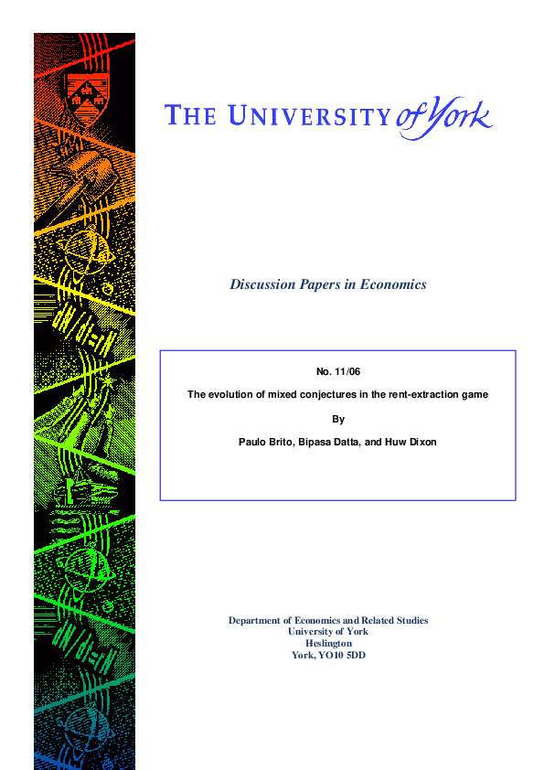 (PDF) The evolution of mixed conjectures in the rent-extraction game