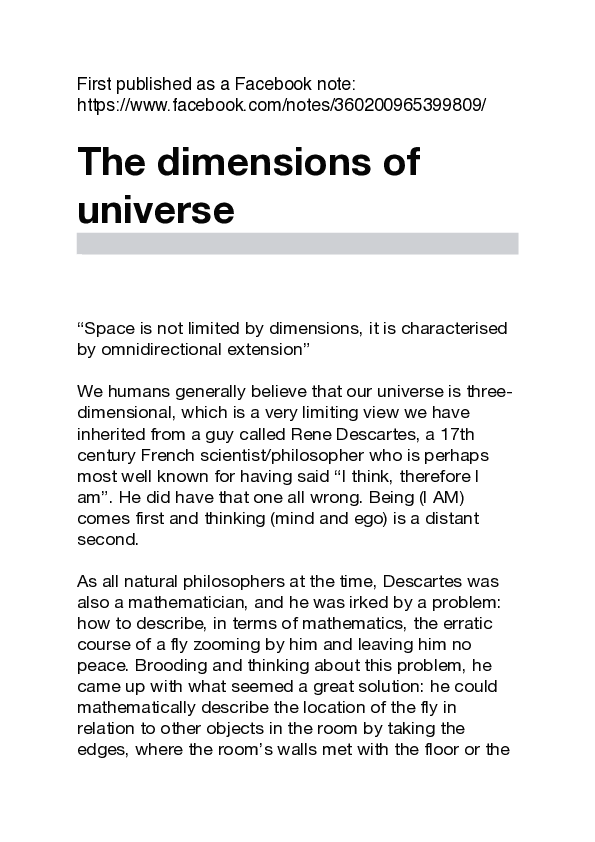 (PDF) The dimensions of universe