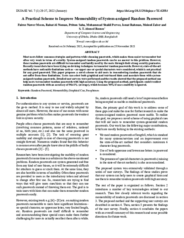 (PDF) A Practical Scheme to Improve Memorability of System-assigned ...