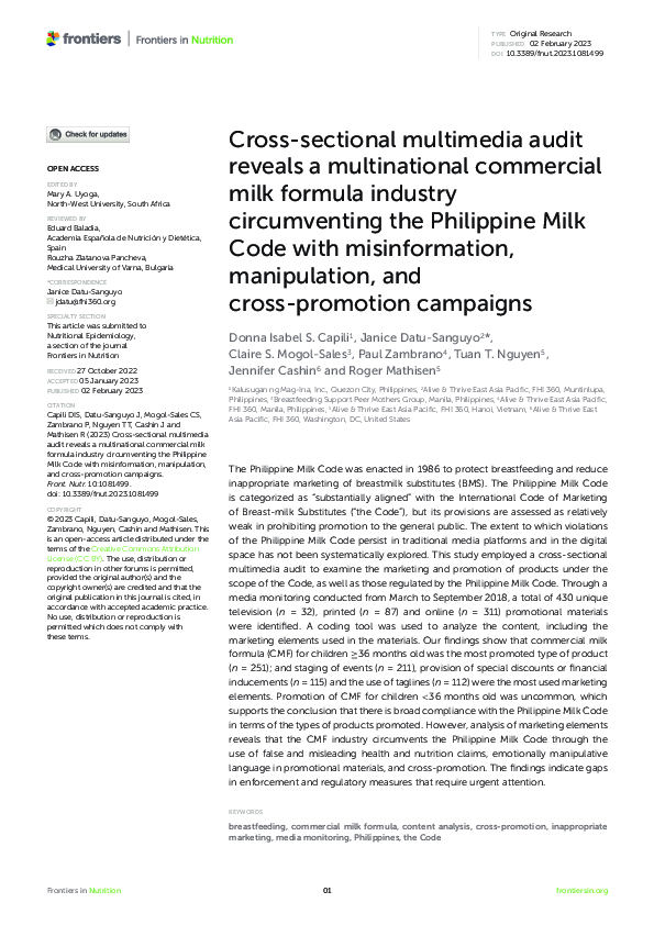 (PDF) Cross-sectional multimedia audit reveals a multinational ...