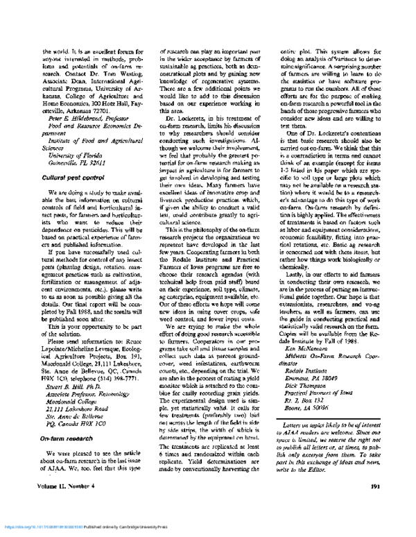 (PDF) Cultural pest control