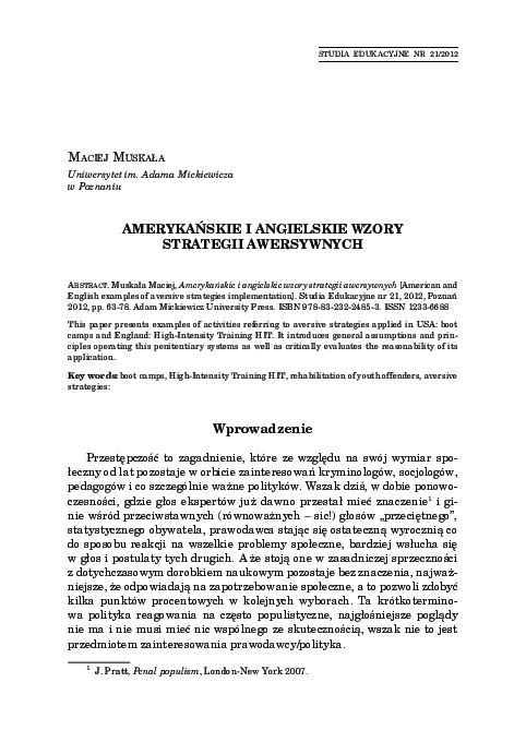 (PDF) American and English examples of aversive strategies implementation