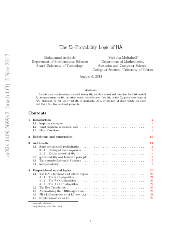 (PDF) The $\Sigma_1$-Provability Logic of HA*