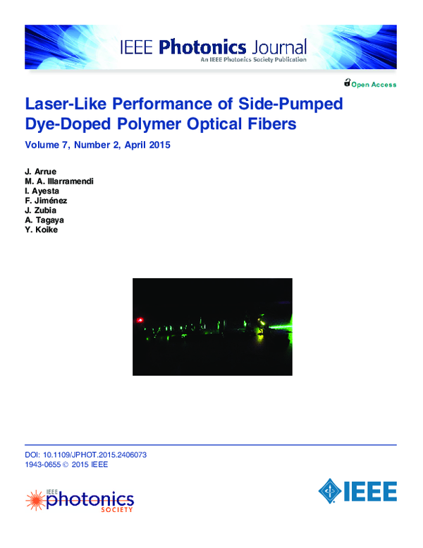 (PDF) Laser-Like Performance Of Side-Pumped Dye-Doped Polymer Optical Fibers