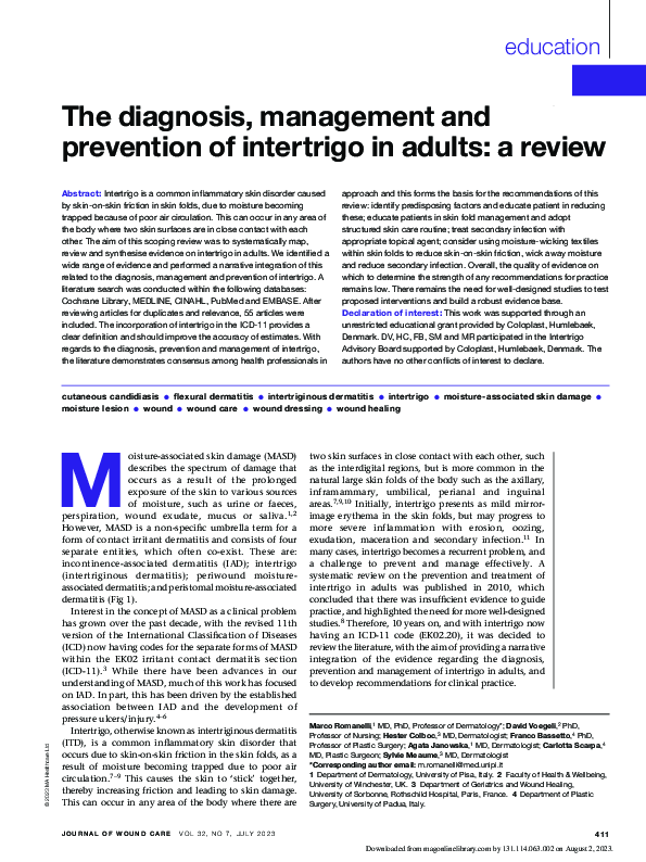 (PDF) Romanelli et al Intertrigo 2023