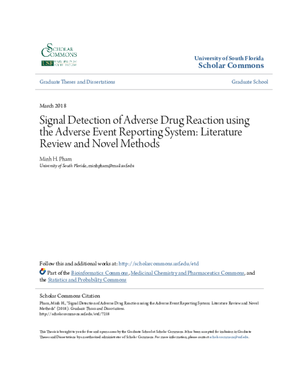 Pdf Signal Detection Of Adverse Drug Reaction Using The Adverse Event