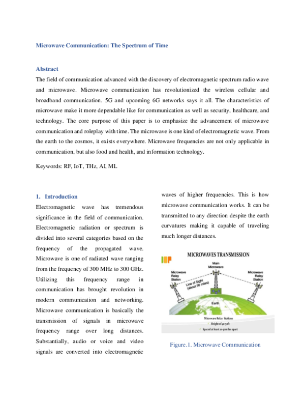 (PDF) Microwave Communication: The Spectrum of Time