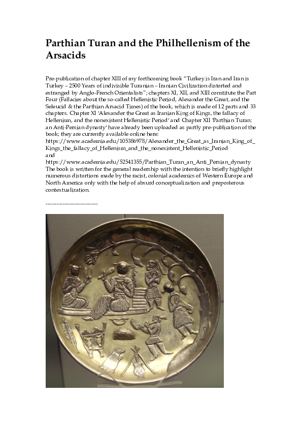 (PDF) Parthian Turan and the Philhellenism of the Arsacids