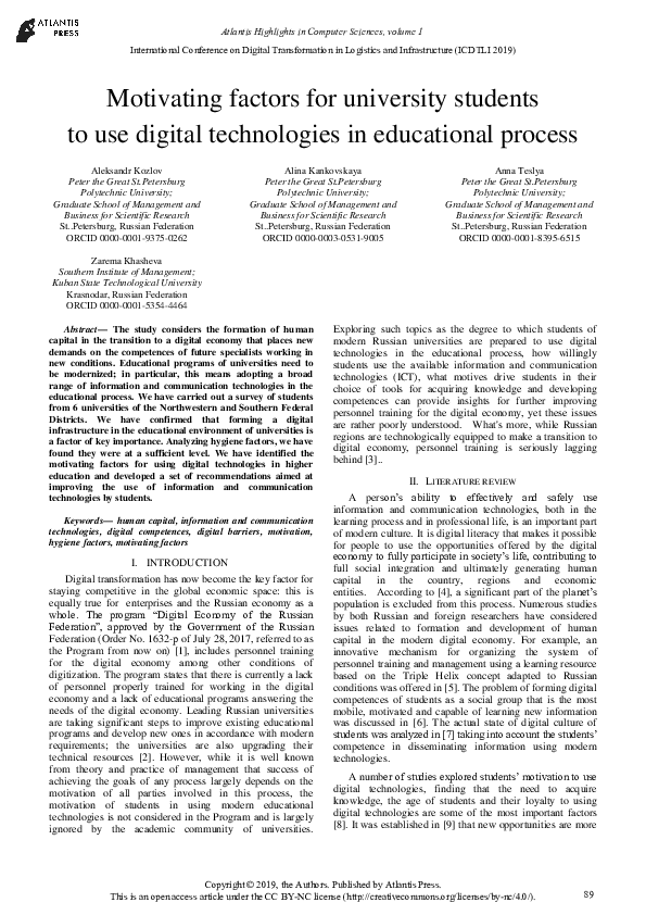 (PDF) Motivating factors for university students to use digital ...