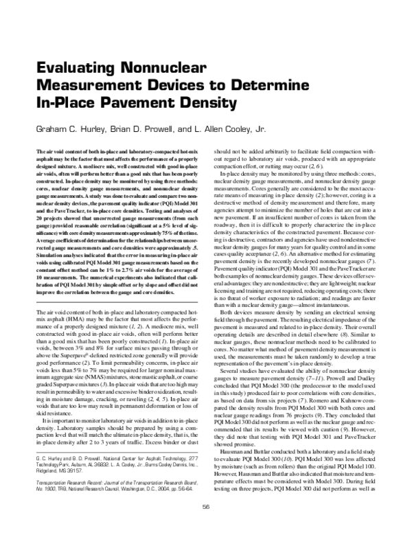(PDF) Evaluating Nonnuclear Measurement Devices to Determine In-Place ...