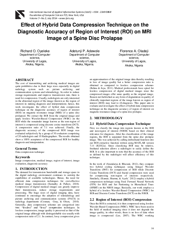 (PDF) Effect of Hybrid Data Compression Technique on the Diagnostic Accuracy of Region of ...
