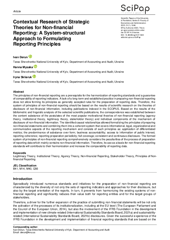 (PDF) Contextual Research of Strategic Theories for Non-financial Reporting: A System-structural ...