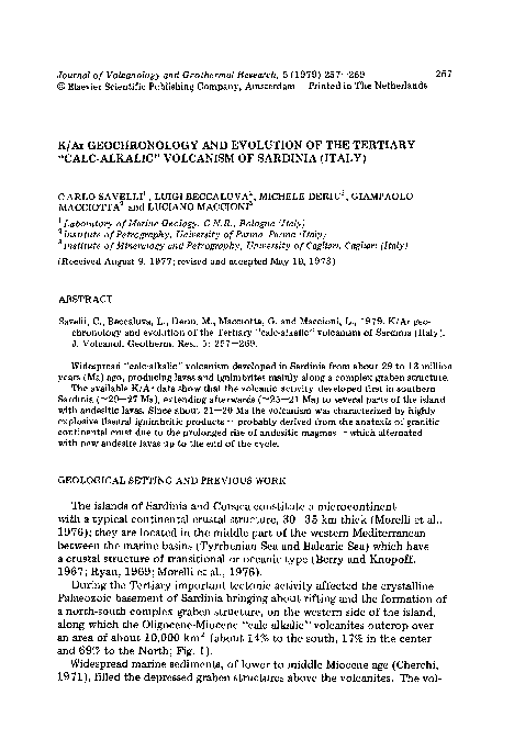 (PDF) K/Ar geochronology and evolution of the tertiary “calc-alkalic ...