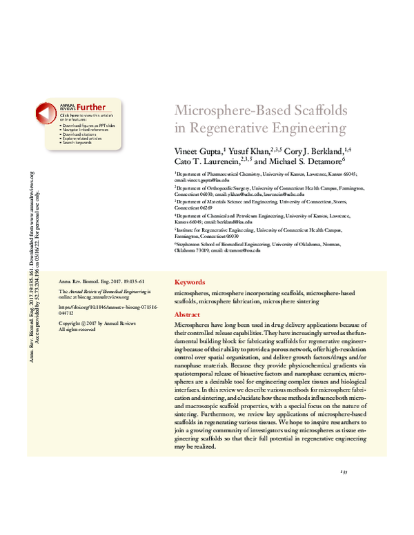 (PDF) Microsphere-Based Scaffolds in Regenerative Engineering