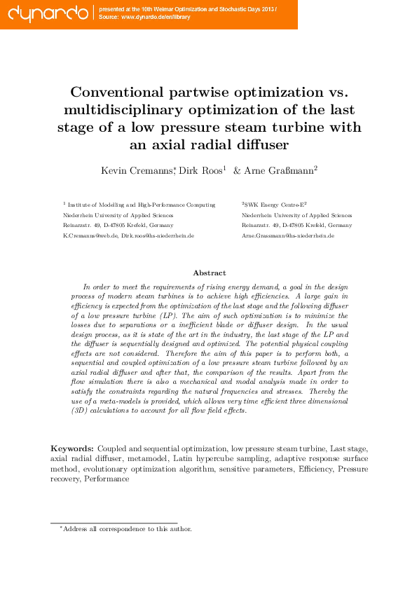 (PDF) Conventional partwise optimization vs . multidisciplinary ...