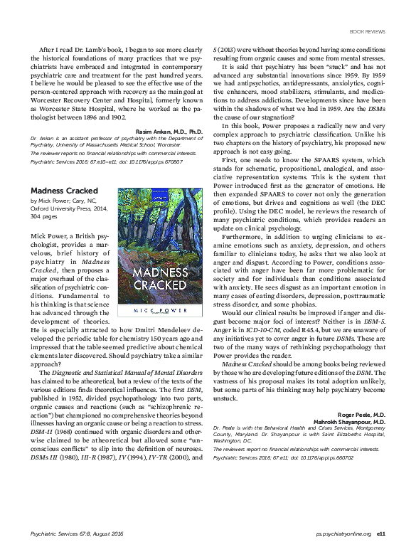 (PDF) Madness Crackedby Mick Power; Cary, NC, Oxford University Press ...