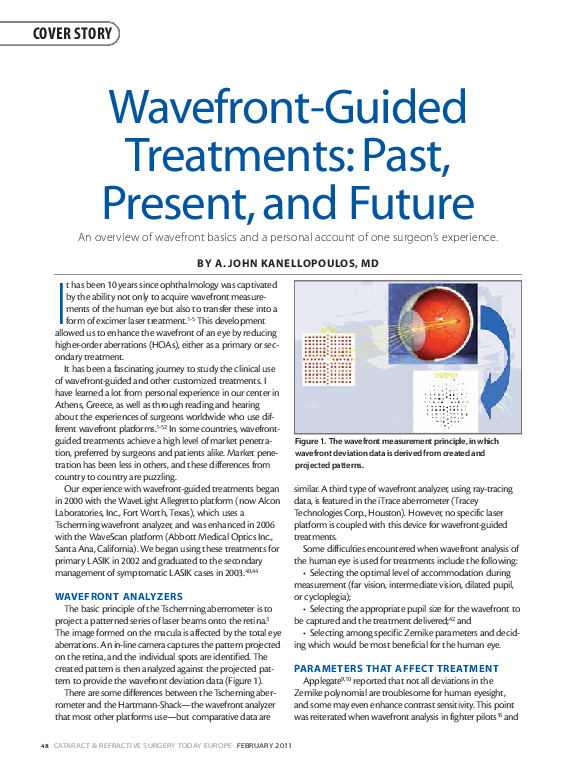 (PDF) Wavefront-Guided Treatments: Past, Present, and Future An overview of wavefront basics and ...