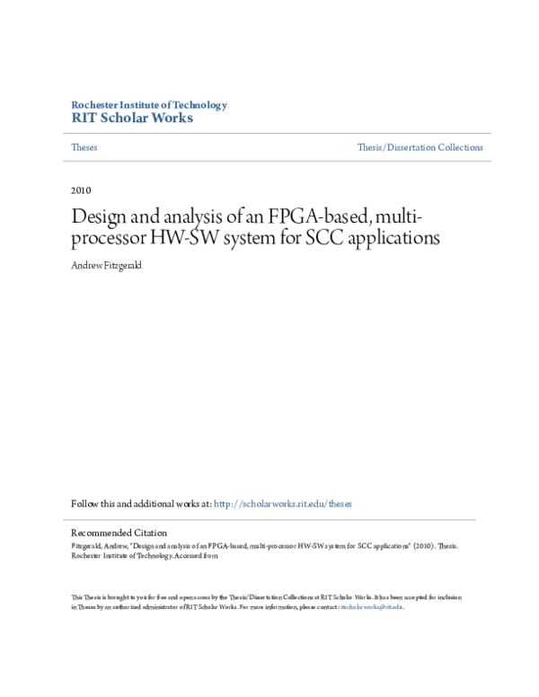 Pdf Design And Analysis Of An Fpga Based Multi Processor Hw Sw