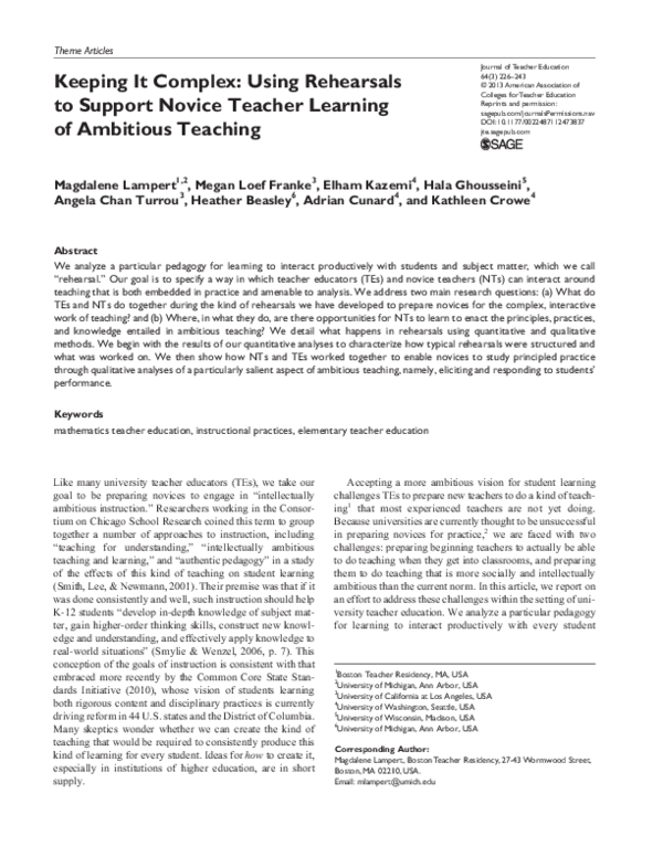 (PDF) Keeping It Complex