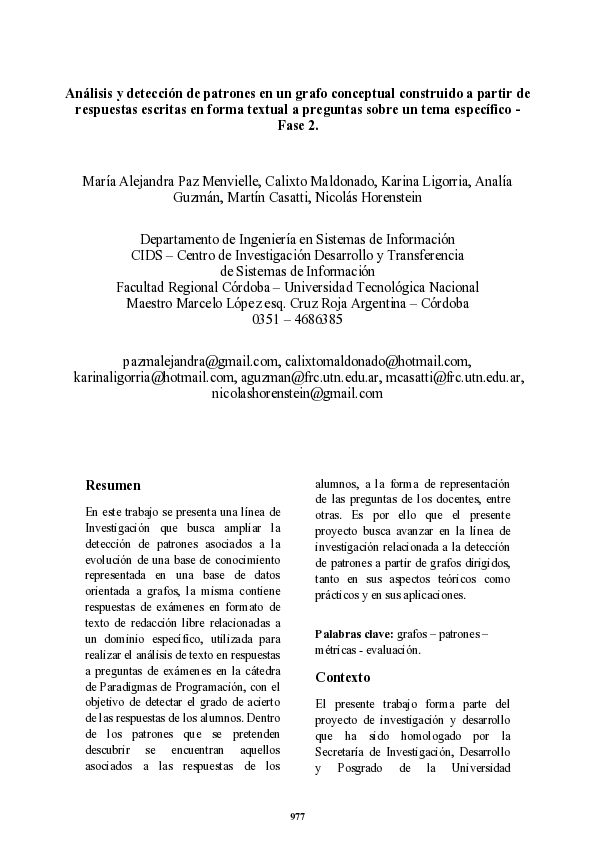 (PDF) Análisis y detección de patrones en un grafo conceptual ...