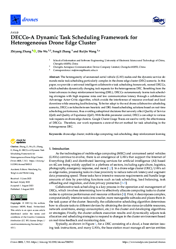 (PDF) DECCo-A Dynamic Task Scheduling Framework for Heterogeneous Drone ...