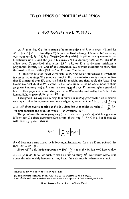 (PDF) Fixed Rings of Noetherian Rings
