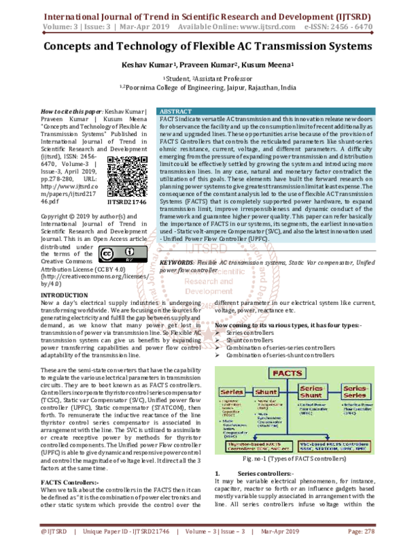 (PDF) Concepts and Technology of Flexible Ac Transmission Systems