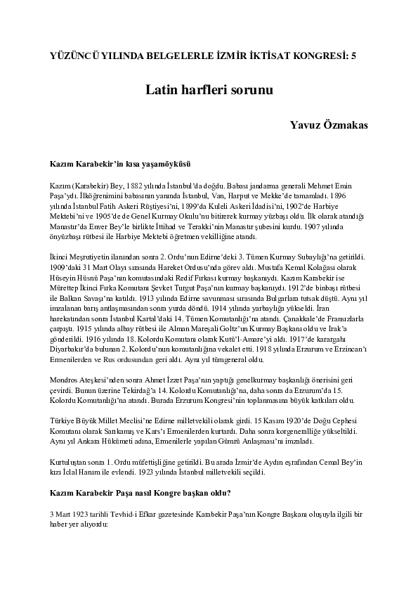 (PDF) Latin harfleri sorunu