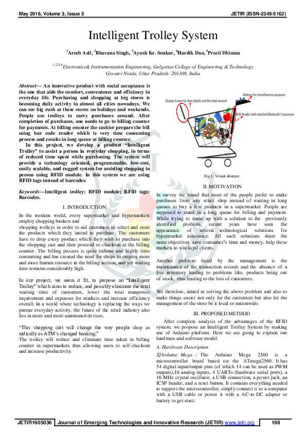 (PDF) Intelligent Trolley System