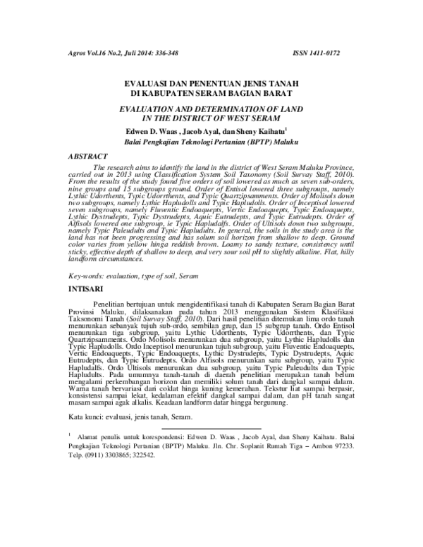 (PDF) Evaluation and Determination of Land in the District of West ...