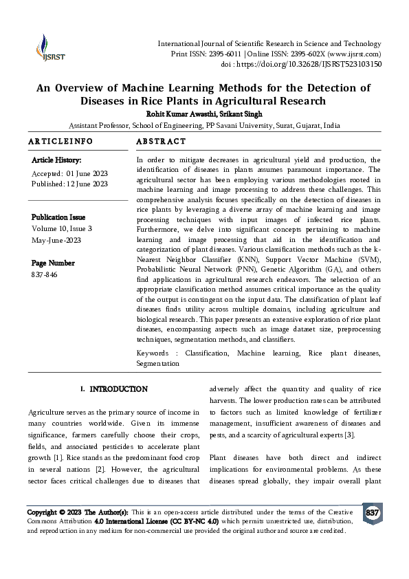 Pdf An Overview Of Machine Learning Methods For The Detection Of