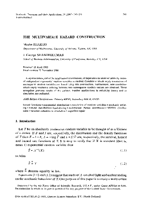 (PDF) The multivariate hazard construction | George Shanthikumar ...