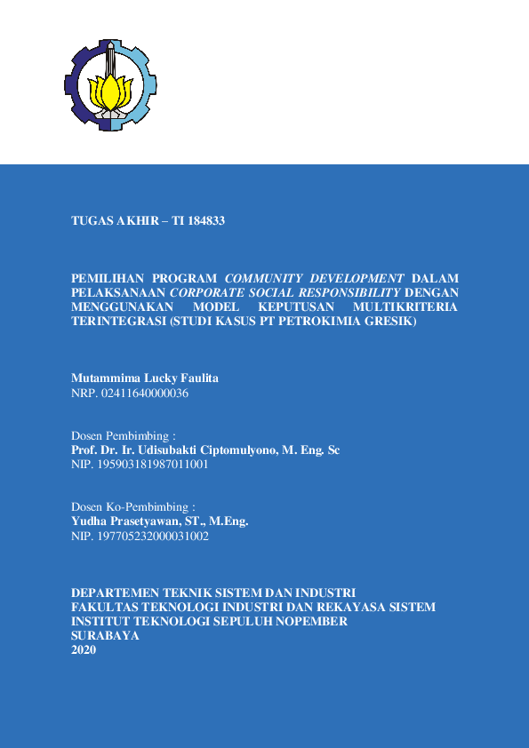 Pemilihan Program Community Development dalam Pelaksanaan Corporate ...