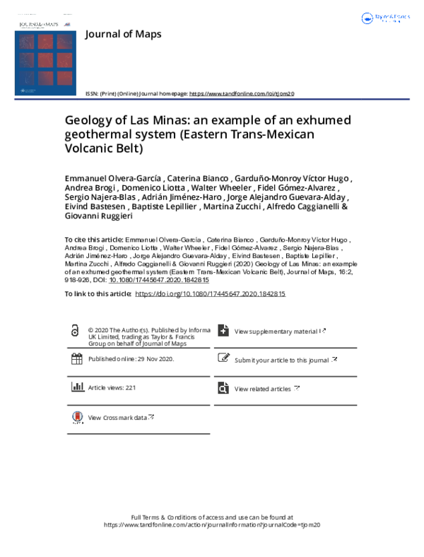(PDF) Geology of Las Minas: an example of an exhumed geothermal system ...