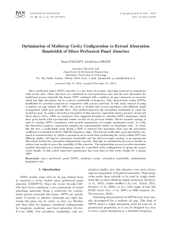 (PDF) Optimisation of Multistep Cavity Configuration to Extend ...