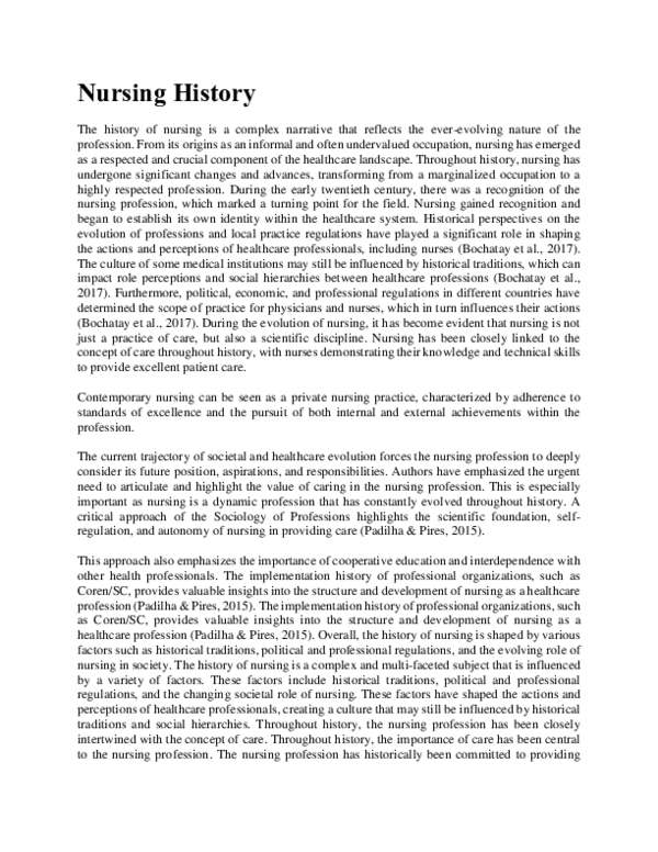 (PDF) Nursing History
