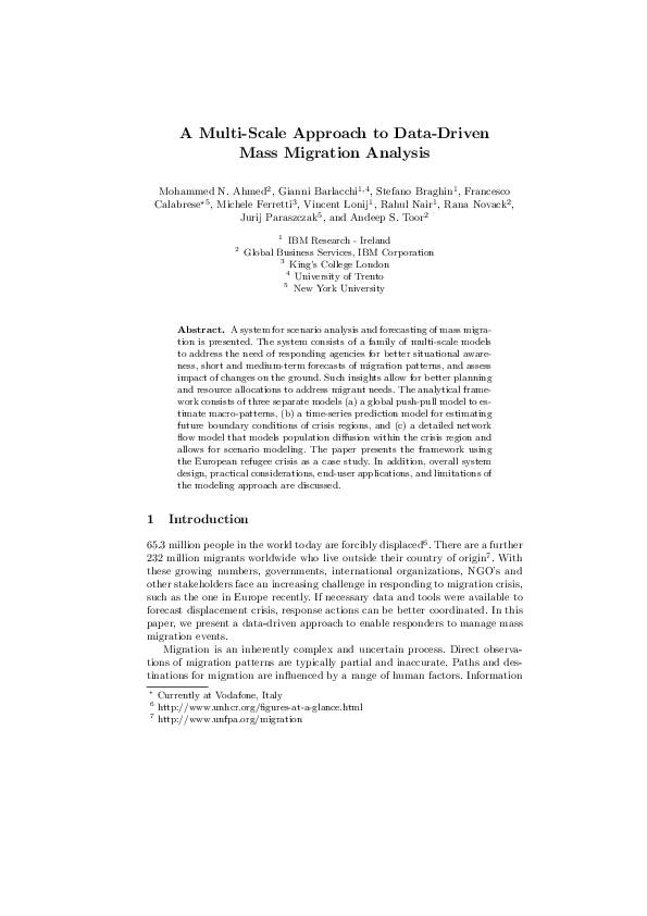 (PDF) A Multi-Scale Approach to Data-Driven Mass Migration Analysis