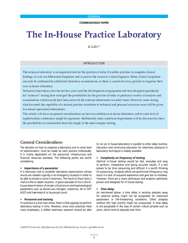 (PDF) The in-house practice laboratory