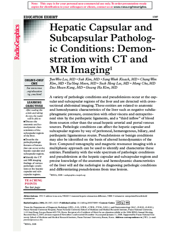 (PDF) Hepatic Capsular and Subcapsular Pathologic Conditions ...