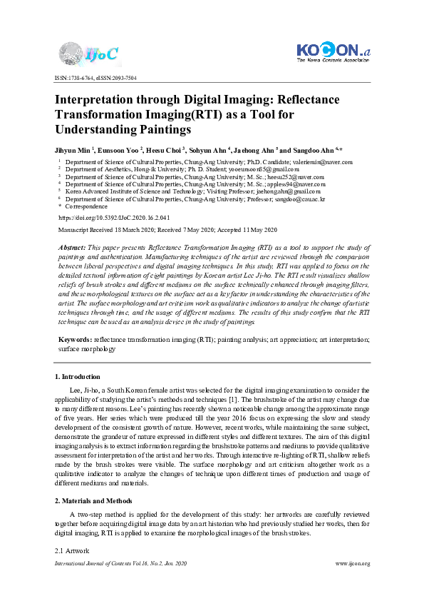 Pdf Interpretation Through Digital Imaging Reflectance Transformation Imaging Rti As A Tool