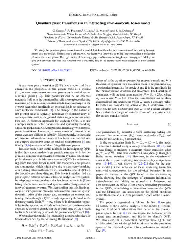 (PDF) Quantum phase transitions in an interacting atom-molecule boson model | Gilberto N Santos ...