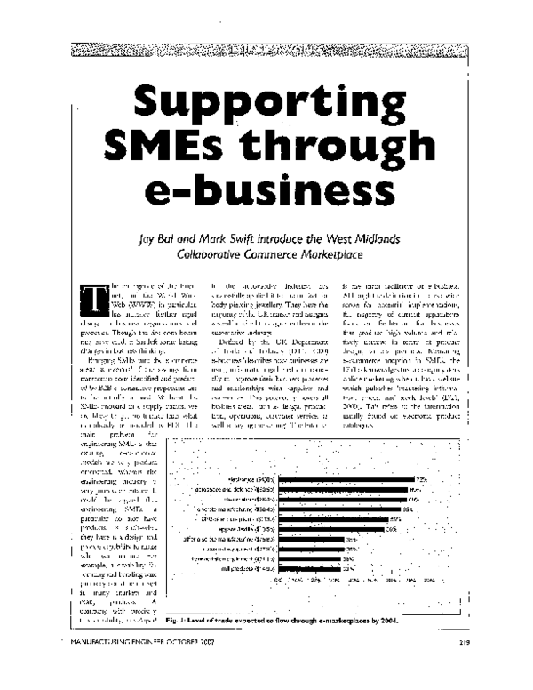 (PDF) Supporting SMEs through e-business