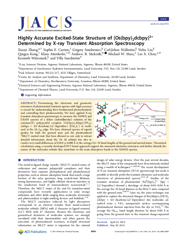 (PDF) Highly accurate excited-state structure of [Os(bpy)2dcbpy](2 ...