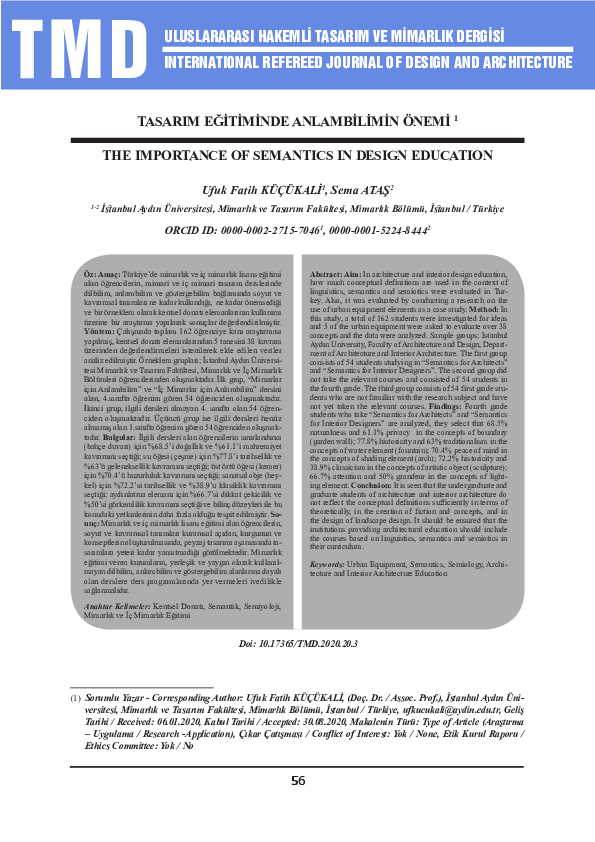 (PDF) The Importance of Semantics in Design Education