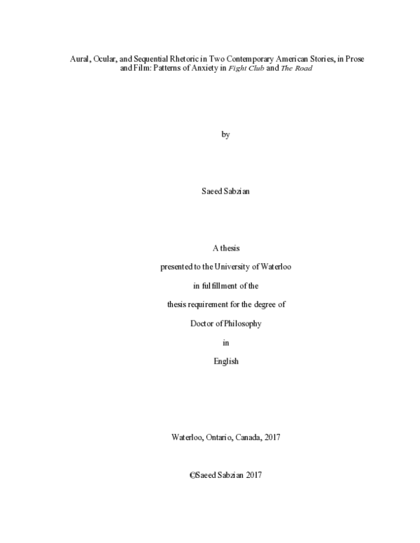 (PDF) Aural, Ocular, and Sequential Rhetoric in Two Contemporary ...