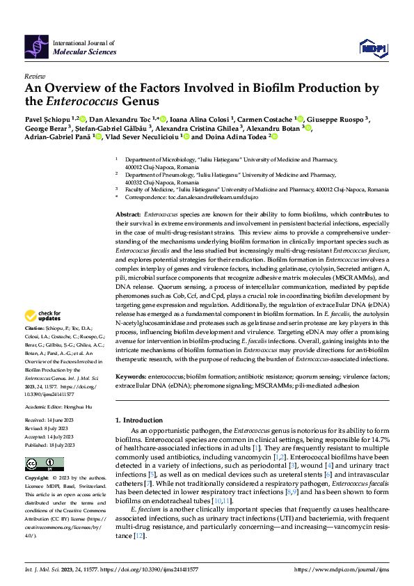 (PDF) An Overview of the Factors Involved in Biofilm Production by the ...