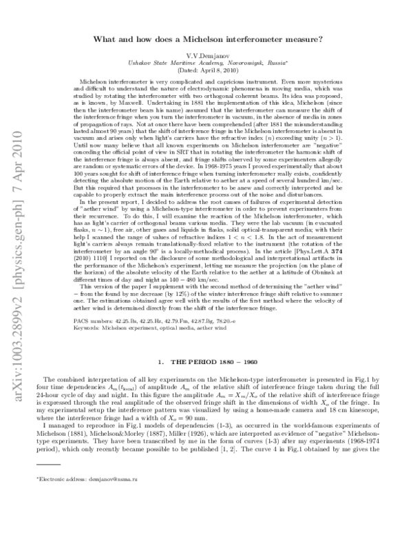 (PDF) What and how does a Michelson interferometer measure